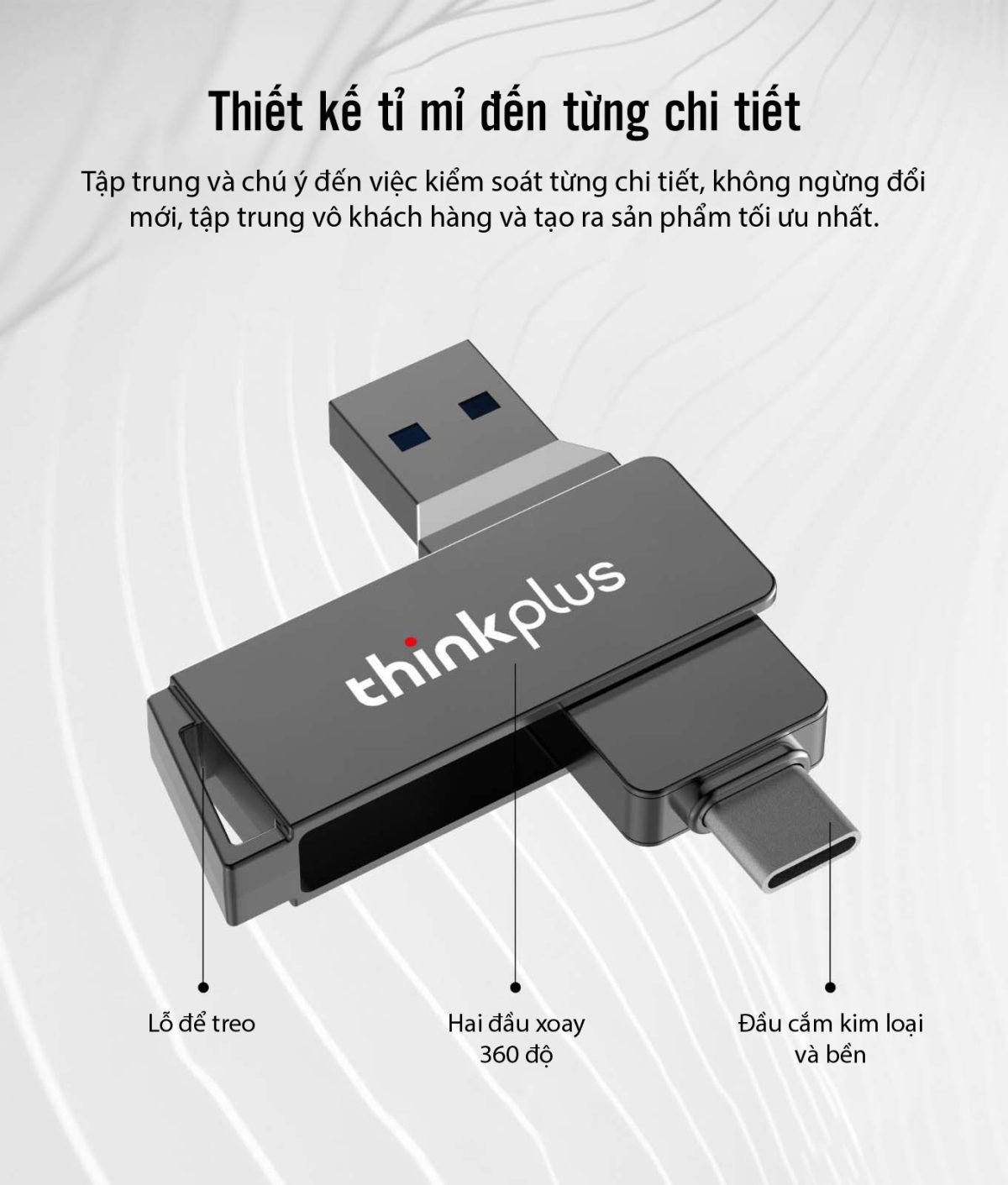 Thiết bị lưu trữ USB Thinkplus Type-C 3.1 [MU251] ⋆ COHOTECH.VN