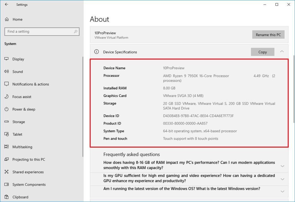 Cách kiểm tra thông số kỹ thuật đầy đủ của PC trên Windows 10 ⋆ COHOTECH.VN