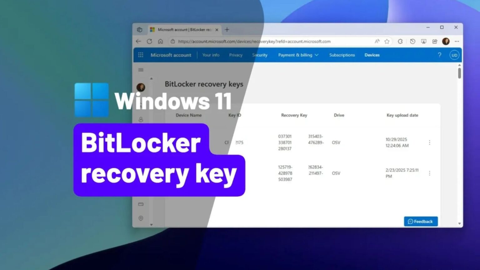 Hướng dẫn cách tìm khóa khôi phục BitLocker trên Windows 11 ⋆ COHOTECH.VN